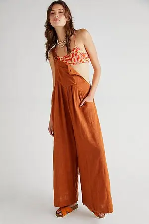 Free People Sun-Drenched Overalls Sienna