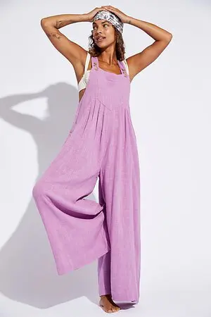 Free People Sun-Drenched Overalls Summer Tulips