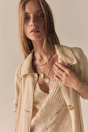 Free People Oversized Coin Layered Necklace - Mixed Metal