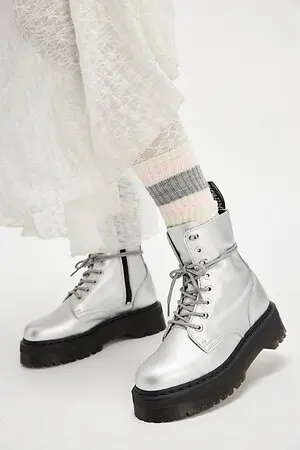 Dr. Martens Dr. Martens Jadon Platform Boots Silver