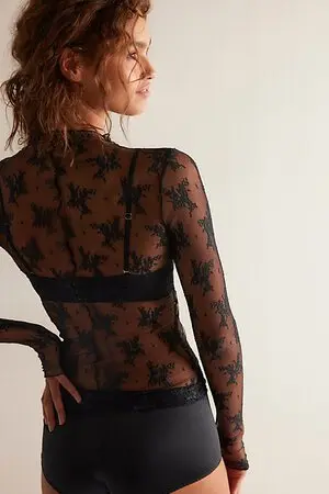 Free People Lady Lux Layering Top - Black