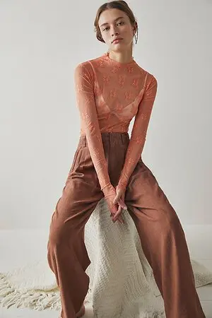 Free People Free People Lady Lux Layering Top Récif De Corail