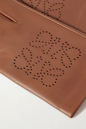 Loewe Anagram Perforated Leather Gloves