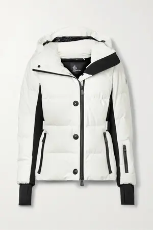 Moncler Guyane Hooded Down Jacket - White