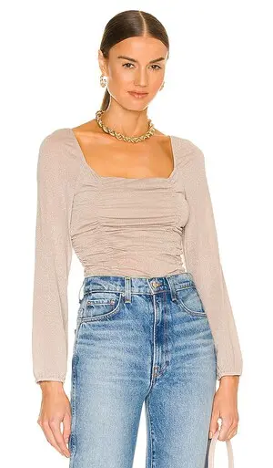 Bcbgeneration Square Neck Metallic Top