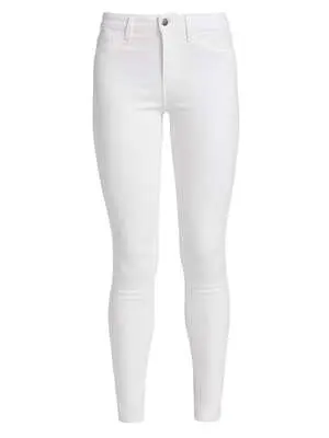 L'Agence Marguerite High-rise Skinny Jeans Blanc Coated