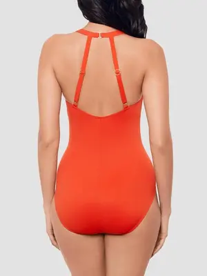 Miraclesuit Rock Solid Wrapsody One-piece Swimsuit - Arancio
