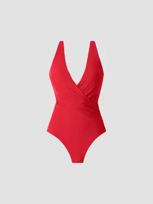 Miraclesuit Rock Solid Wrapsody One-piece Swimsuit Poppy
