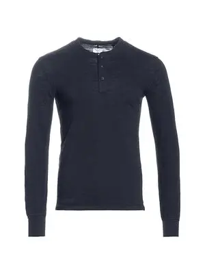 Rag & Bone Classic Long Sleeve Henley Slim-fit T-shirt Deep Navy