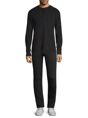 Rag & Bone Classic Long Sleeve Henley Slim-fit T-shirt