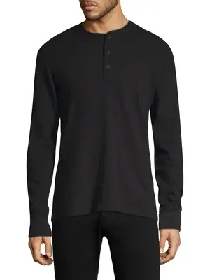 Rag & Bone Classic Long Sleeve Henley Slim-fit T-shirt