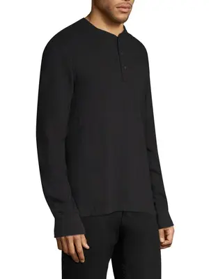 Rag & Bone Classic Long Sleeve Henley Slim-fit T-shirt