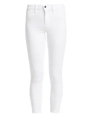 L'Agence Margot High-rise Ankle Skinny Jeans Blanc