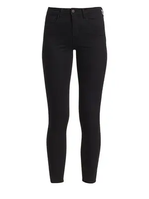 L'Agence Margot High-rise Ankle Skinny Jeans Noir