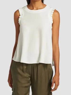 Cinq À Sept Tous Les Jours Lenore Silk Tank - Ivory