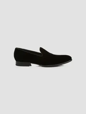 To Boot New York Bolton Velvet Formal Loafers - Black