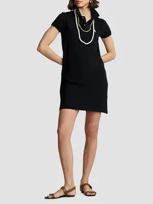 Polo Ralph Lauren Cotton Mesh Short-sleeve Polo Dress - Office Blue