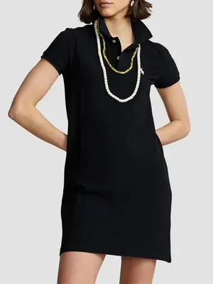 Polo Ralph Lauren Cotton Mesh Short-sleeve Polo Dress - Office Blue