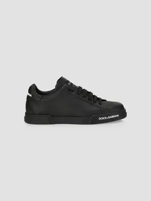 Dolce & Gabbana Portofino Leather Sneakers Nero
