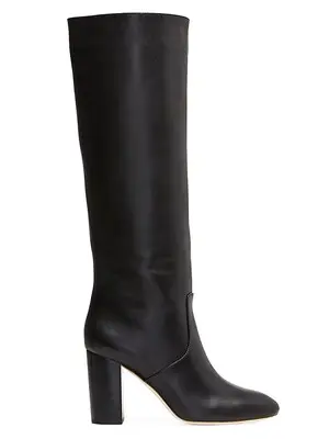 LOEFFLER RANDALL Goldy Knee-high Leather Boots - Black