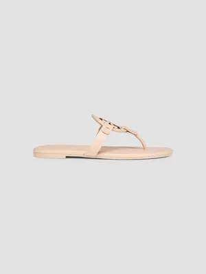Tory Burch Miller Leather Thong Sandals Light Makeup