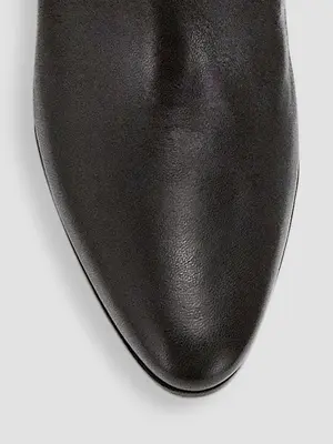 Manolo Blahnik Calasso 90mm Ruched Leather Boots