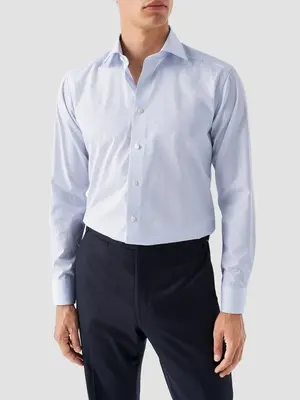 Eton Contemporary-fit Micro Print Long-sleeve Dress Shirt
