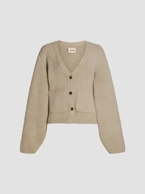 Khaite Scarlett Cashmere Cardigan - Barley