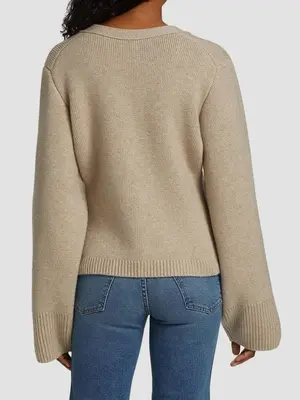 Khaite Scarlett Cashmere Cardigan - Barley