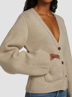 Khaite Scarlett Cashmere Cardigan - Barley