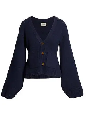 Khaite Scarlett Cashmere Cardigan Navy