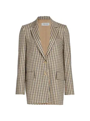 Max Mara Morena Checked Single-breasted Blazer