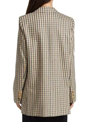 Max Mara Morena Checked Single-breasted Blazer