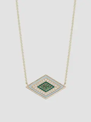 SYDNEY EVAN 14k Yellow Gold, Diamond & Groovy Evil Eye Pendant Necklace - Multi