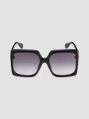 Gucci Logo 59mm Oversized Square Sunglasses - Black