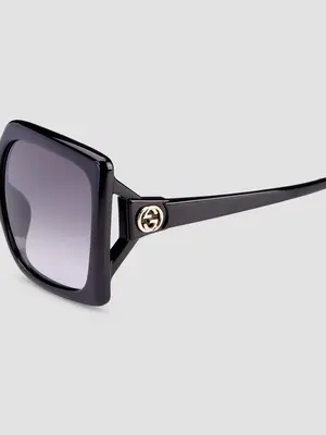 Gucci Logo 59mm Oversized Square Sunglasses - Black
