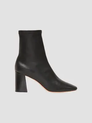 LOEFFLER RANDALL Elise Leather Ankle Boots - Black