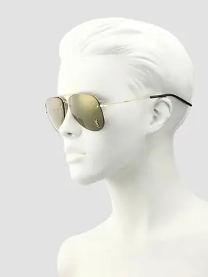 Saint Laurent Monogram 59mm Mirrored Aviator Sunglasses