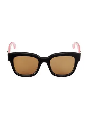 Gucci Women's Gucci Generation 52MM Square Sunglasses - Shiny Black - Shiny Black