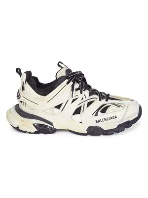 Balenciaga Women's Track Sneakers - Faded Blue  Black White