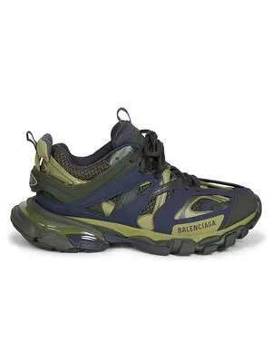 Balenciaga Women's Track Sneakers - Faded Blue  Dark Grey Green