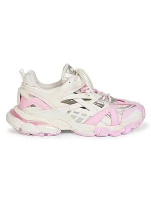 Balenciaga Women's Track Sneakers - Faded Blue  Multi Pink
