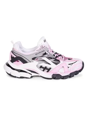 Balenciaga Women's Track Sneakers - Faded Blue  Pink Grey White