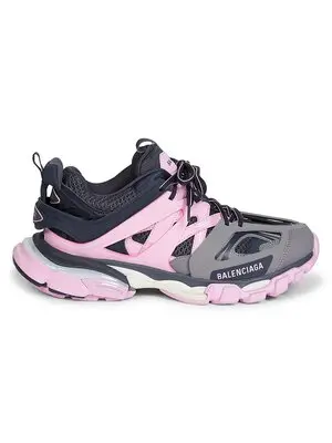 Balenciaga Women's Track Sneakers - Faded Blue  Pink Grey