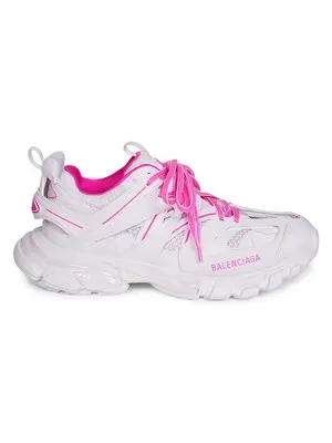 Balenciaga Women's Track Sneakers - Faded Blue  White Fluo Pink
