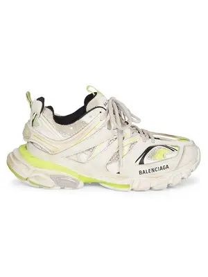 Balenciaga Women's Track Sneakers - Faded Blue  White Yellow