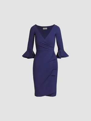 Chiara Boni La Petite Robe Trina Ruffle Sheath Dress - Iris