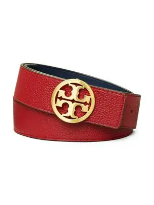 Tory Burch Women's Reversible Logo Leather Belt - Pink Moon - Size XS - Pink Moon  Moon