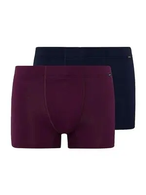 Hanro Cotton Essentials 2-pack Boxer Briefs Deep Navy Sumac