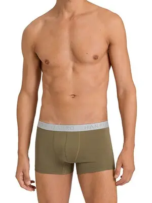Hanro Cotton Essentials 2-pack Boxer Briefs Dusty Green Deep Onyx
